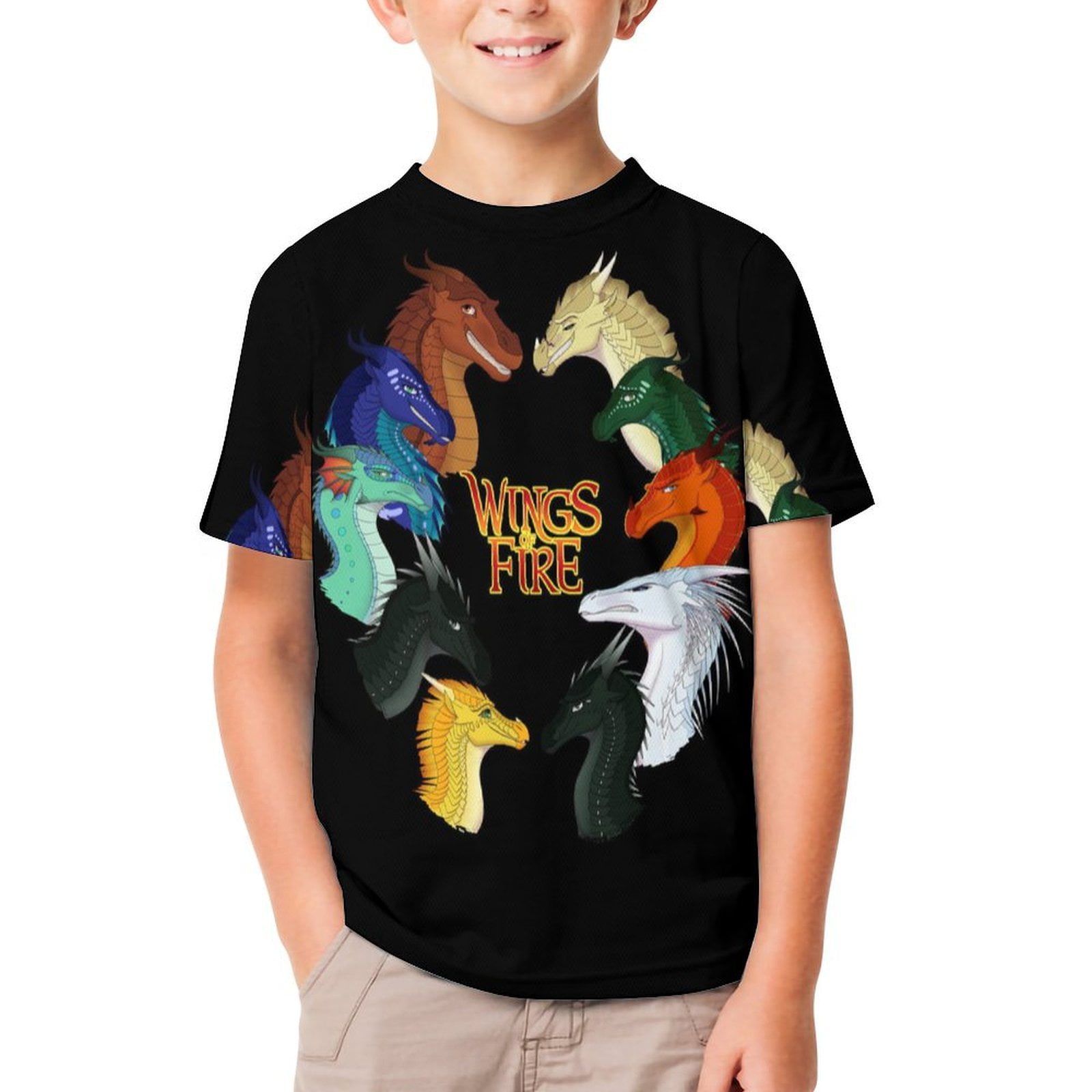 Wings Of Fire WOF Kid's T-Shirt Short Sleeve T-Shirt Tops Summer Tee ...