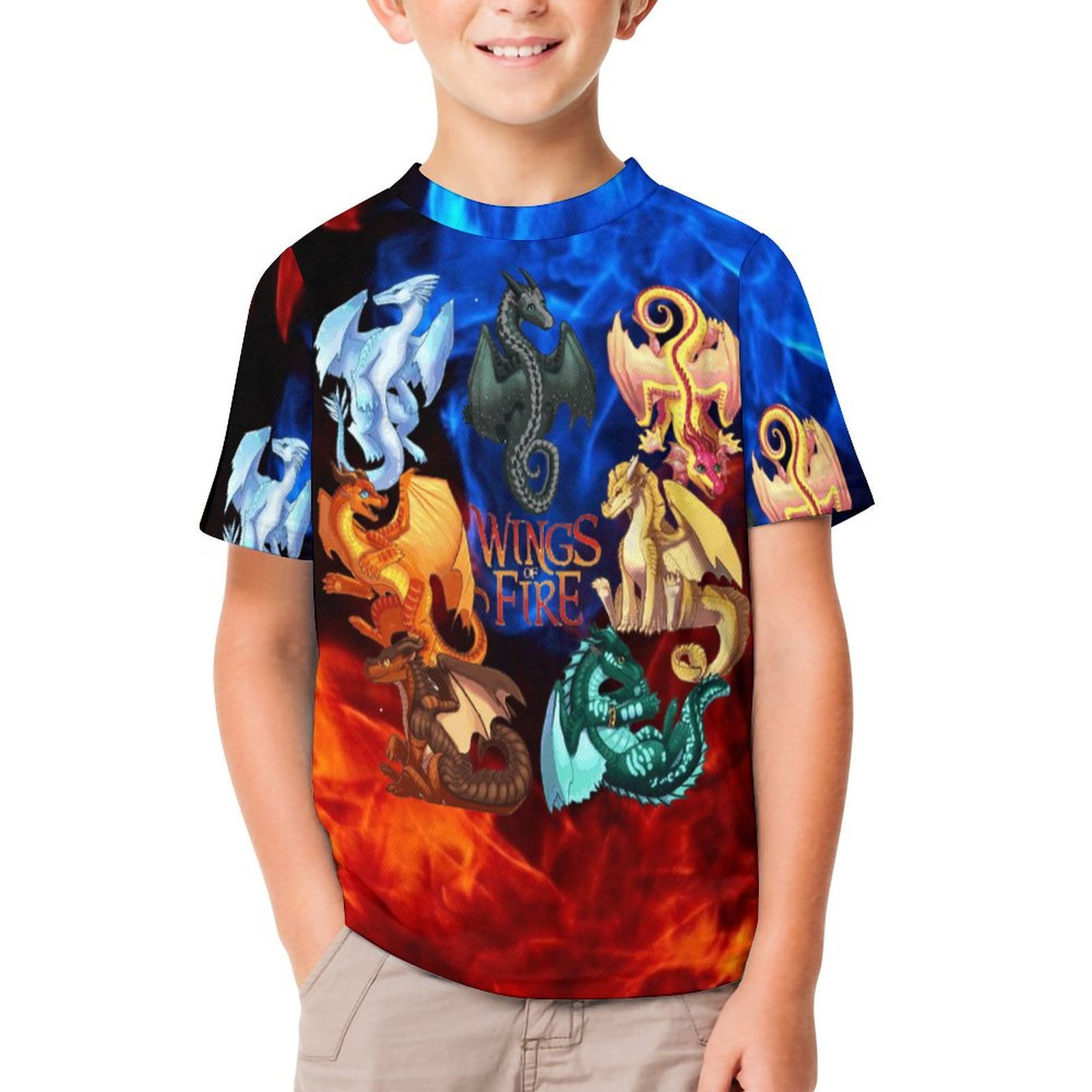 Wings Of Fire WOF Kid's T-Shirt Short Sleeve T-Shirt Tops Summer Tee ...