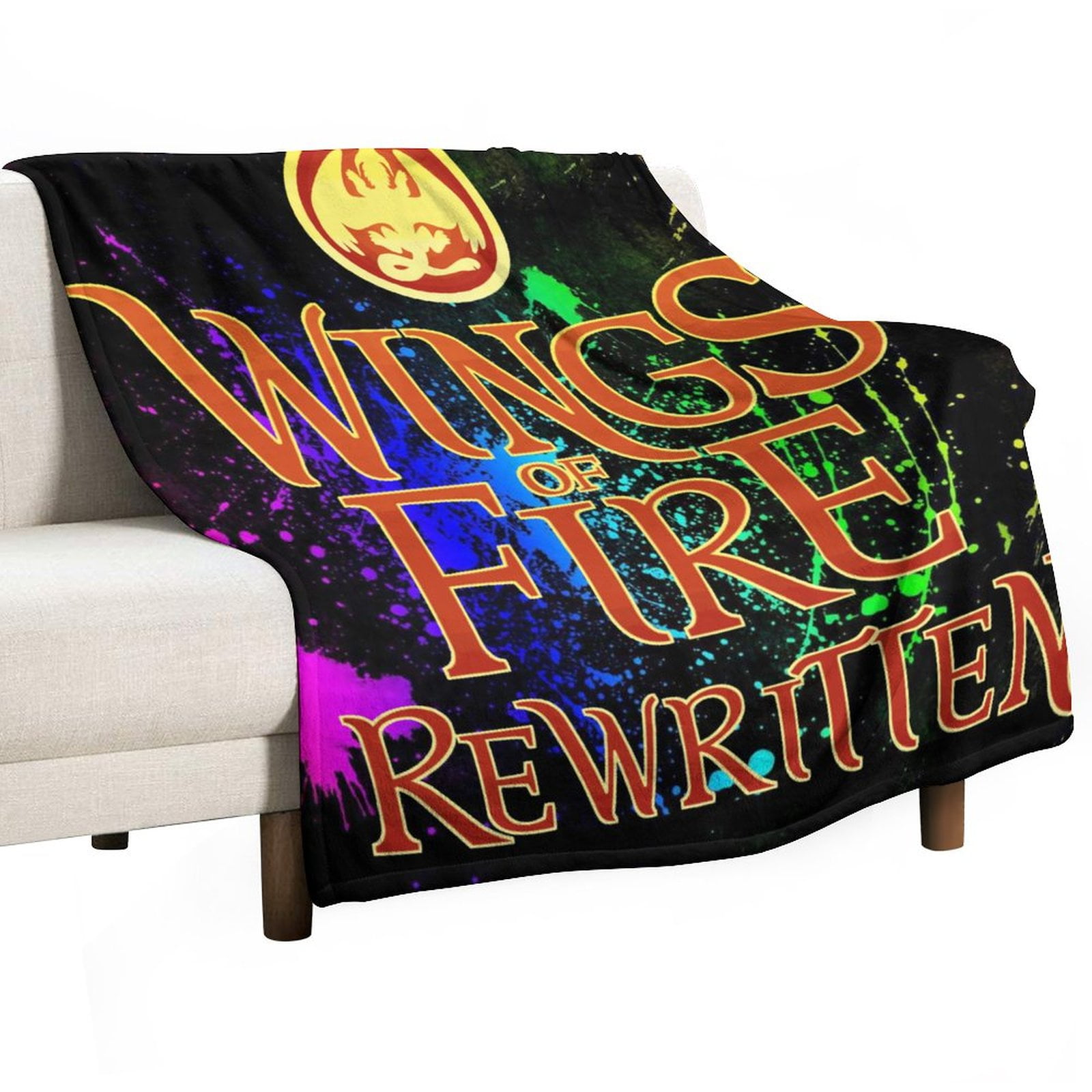 Wings Of Fire WOF Logo Fuzzy Ultra-Soft Micro Fleece Blanket All Season ...