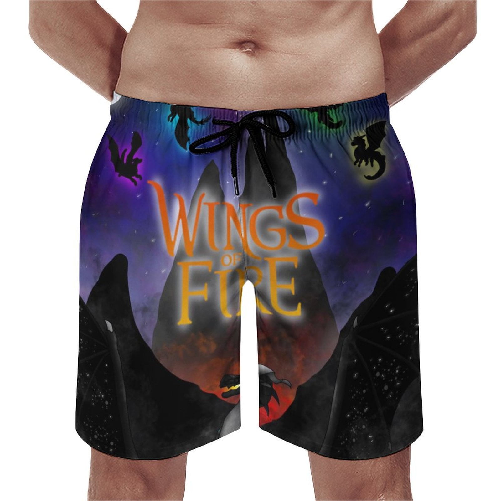 Wings Of Fire WOF Men's Swim Trunks Quick Dry Beach Board Shorts Summer ...