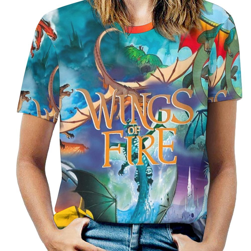 Wings Of Fire WOF Womens T-shirts Crewneck Shirts Blouse Short Sleeve ...