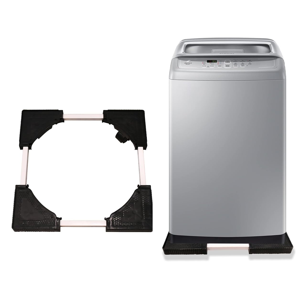 Wings Star Heavy Duty Adjustable Top Load Washing Machine Stand Trolley ...