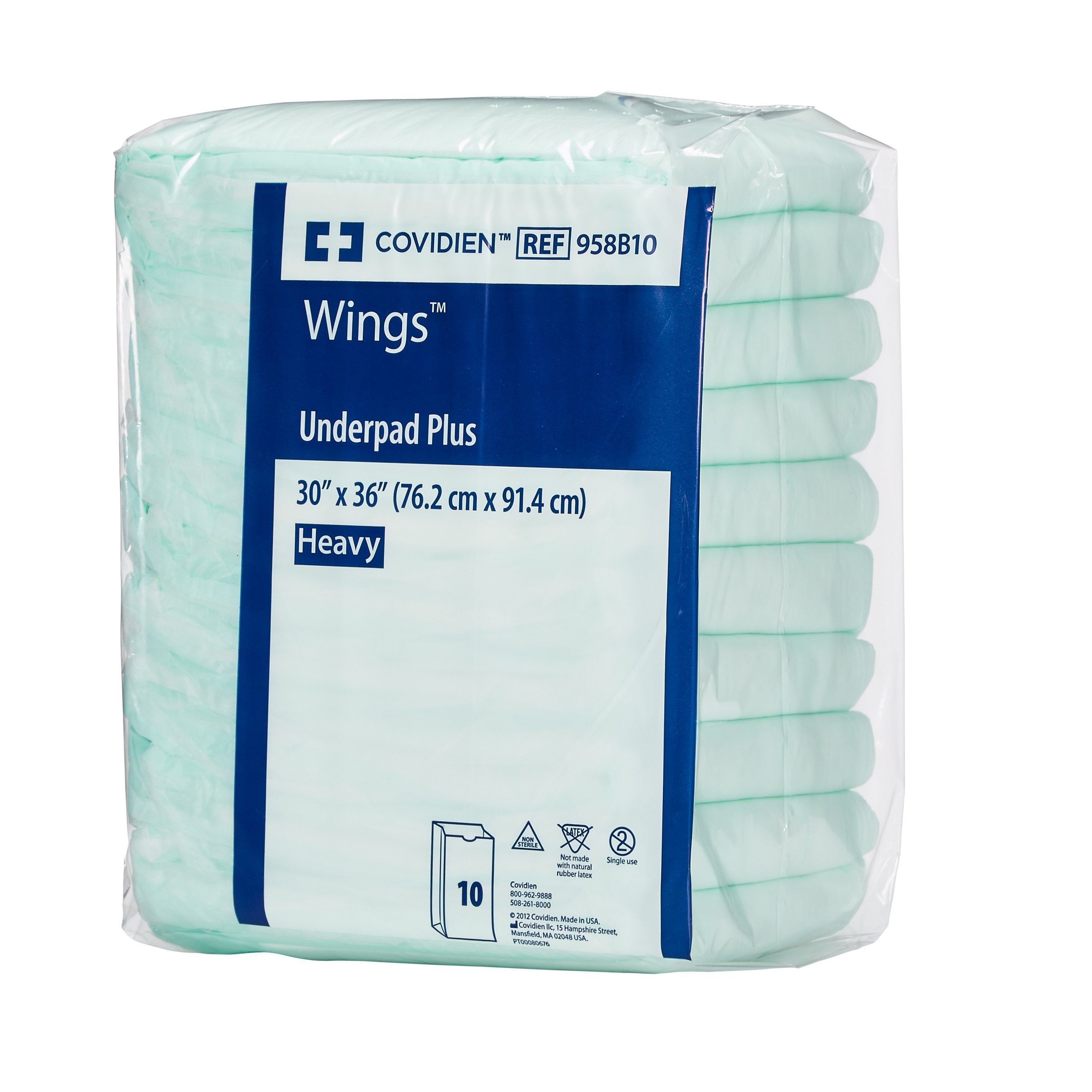 Wings Underpad 30 X 36 Inch Disposable Fluff / Polymer Heavy Absorbency ...