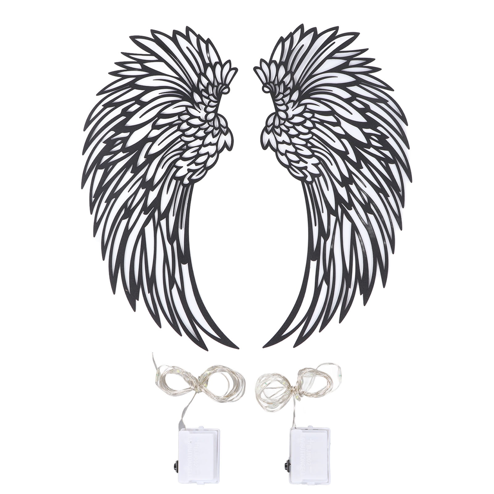 Wings Wall Sculpture Art Metal Hollow Out Wall Hanging Decoration for ...