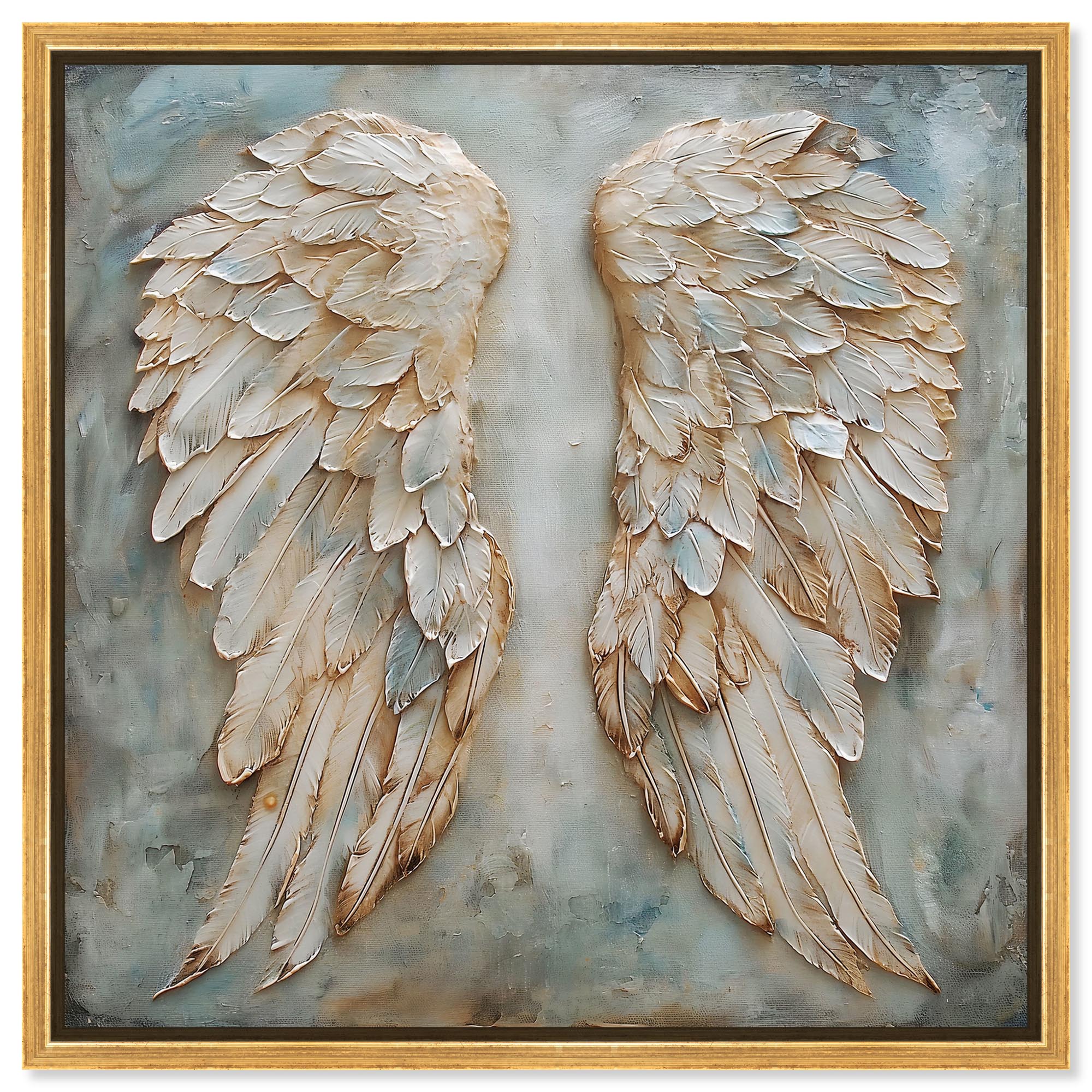Wings of Ash II Canvas Wings Wall Art by Art Remedy, Gold Frame, 16" x ...
