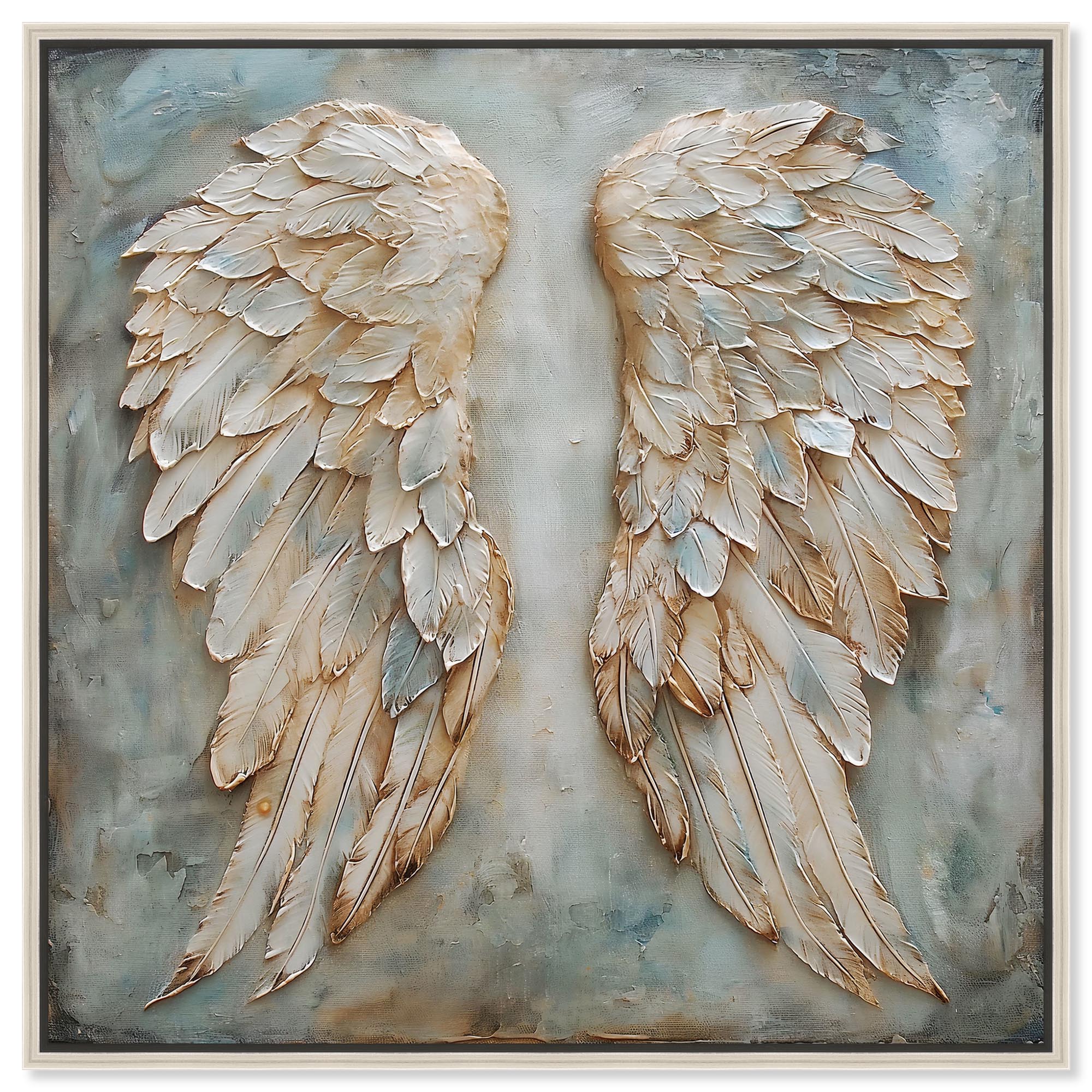 Wings of Ash II Canvas Wings Wall Art by Art Remedy, Silver Frame, 16 ...