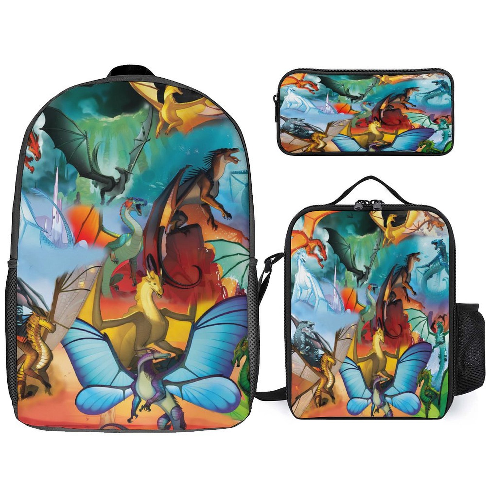 Wings of Fire Backpack 3 Piece Set Laptop Work Backpack Lunch Bag ...