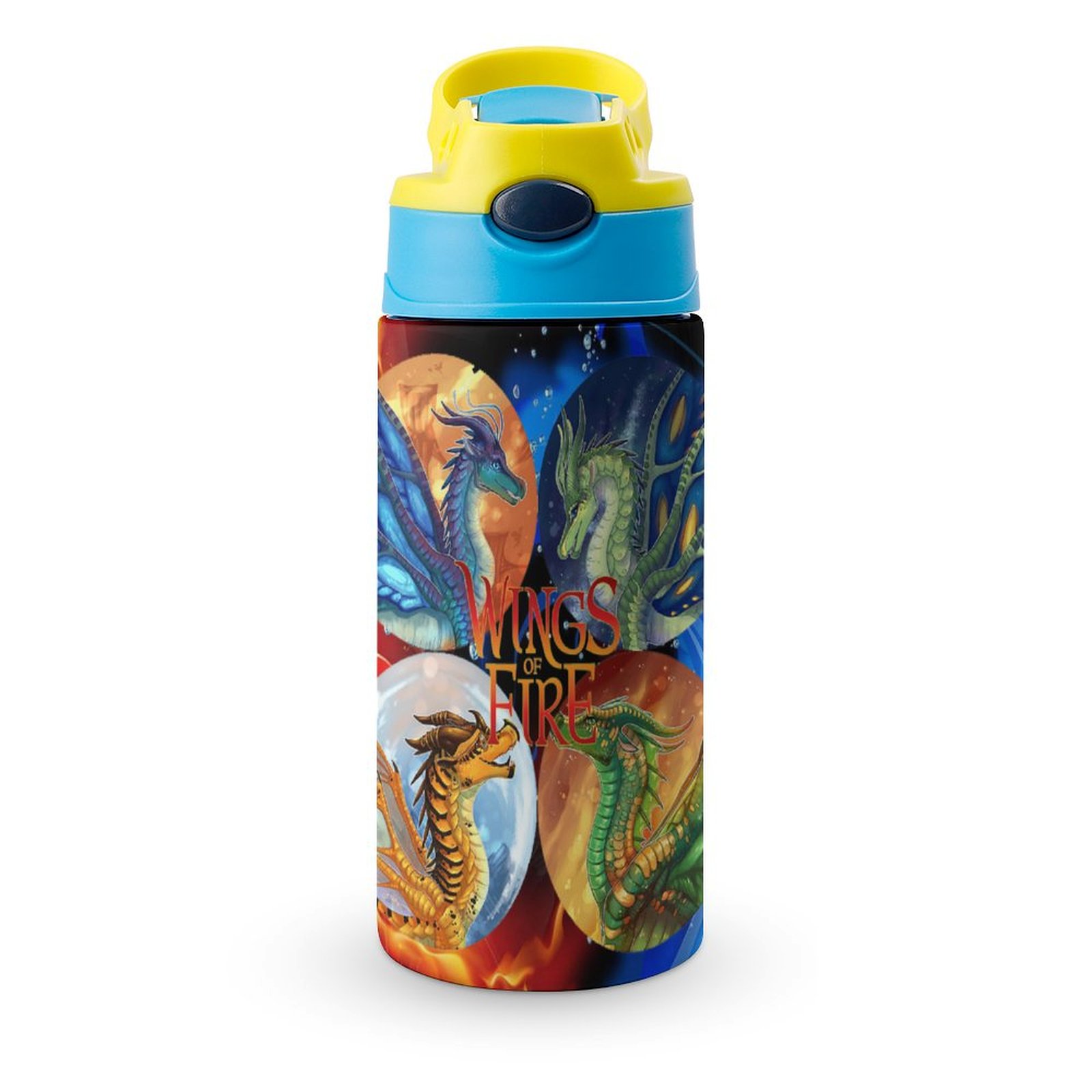 Wings of Fire Insulated Stainless Steel Water Bottle with Straw Vacuum ...
