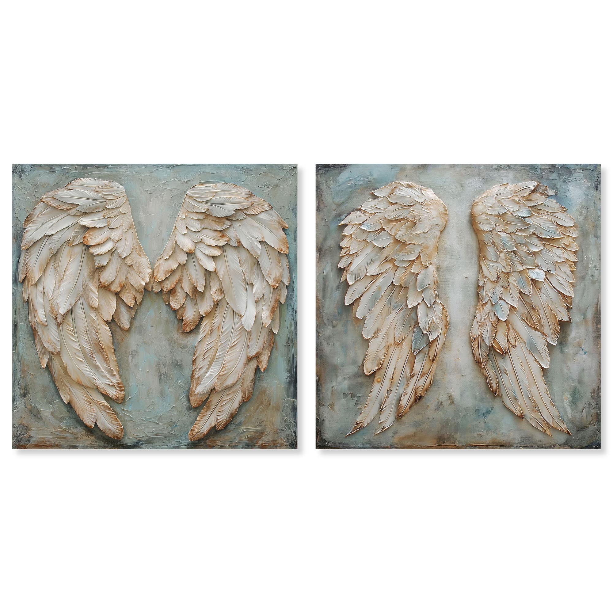 Wings of ash Set Canvas Set of 2 Calming Wall Art by Art Remedy ...