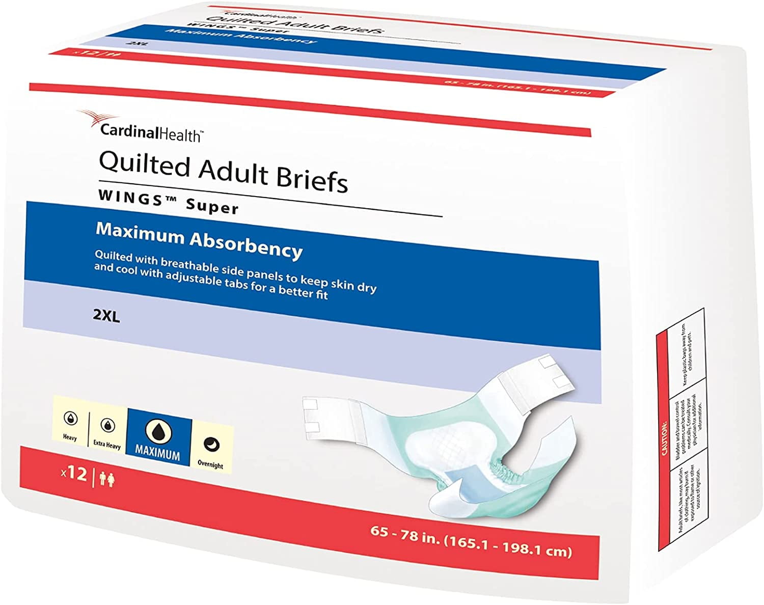 Wings 2X-Large Adult Incontinence Brief, Disposable with Maximum ...