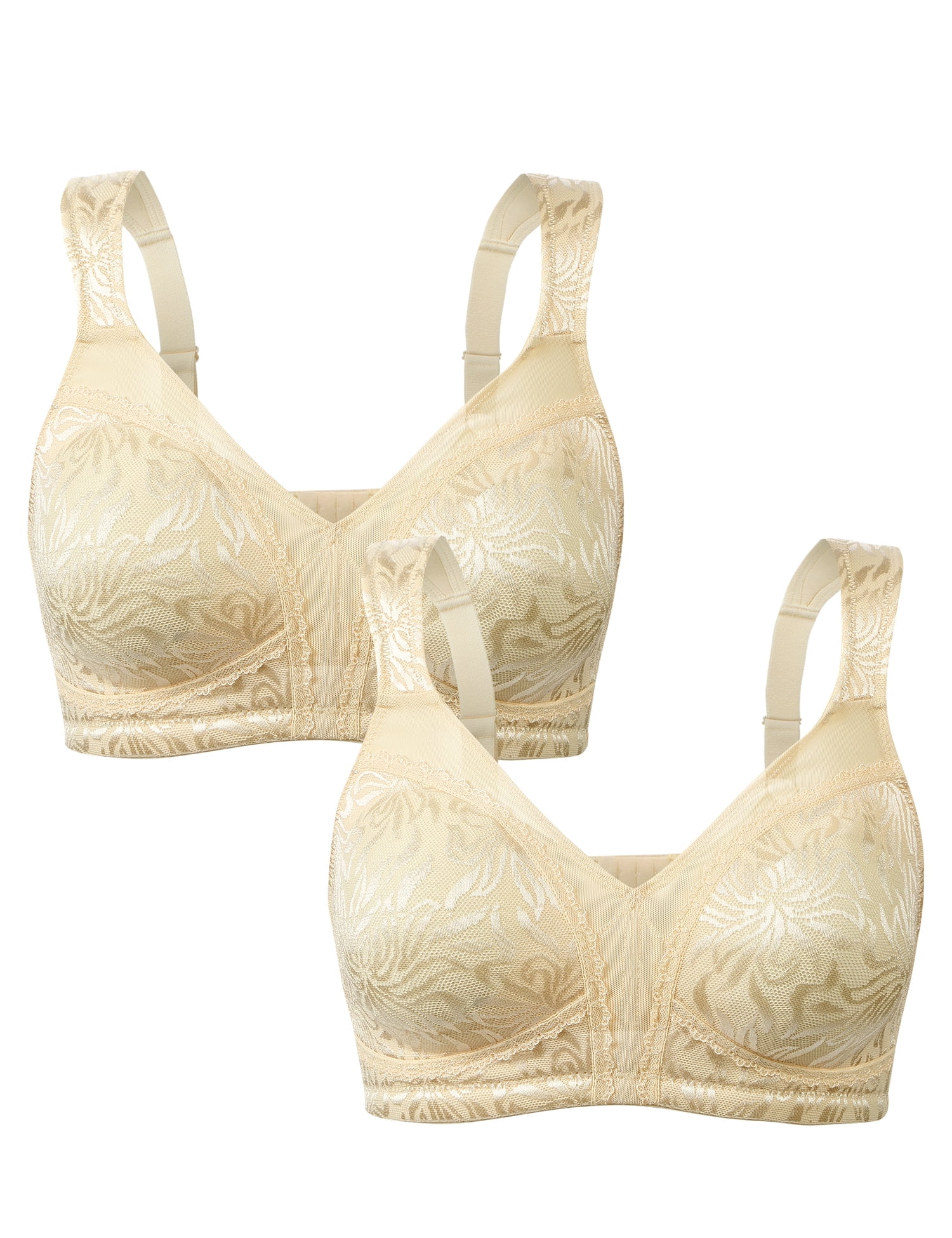 Wingslove Women's Plus Size Bra Full Coverage Minimizer Bra Non Padded ...