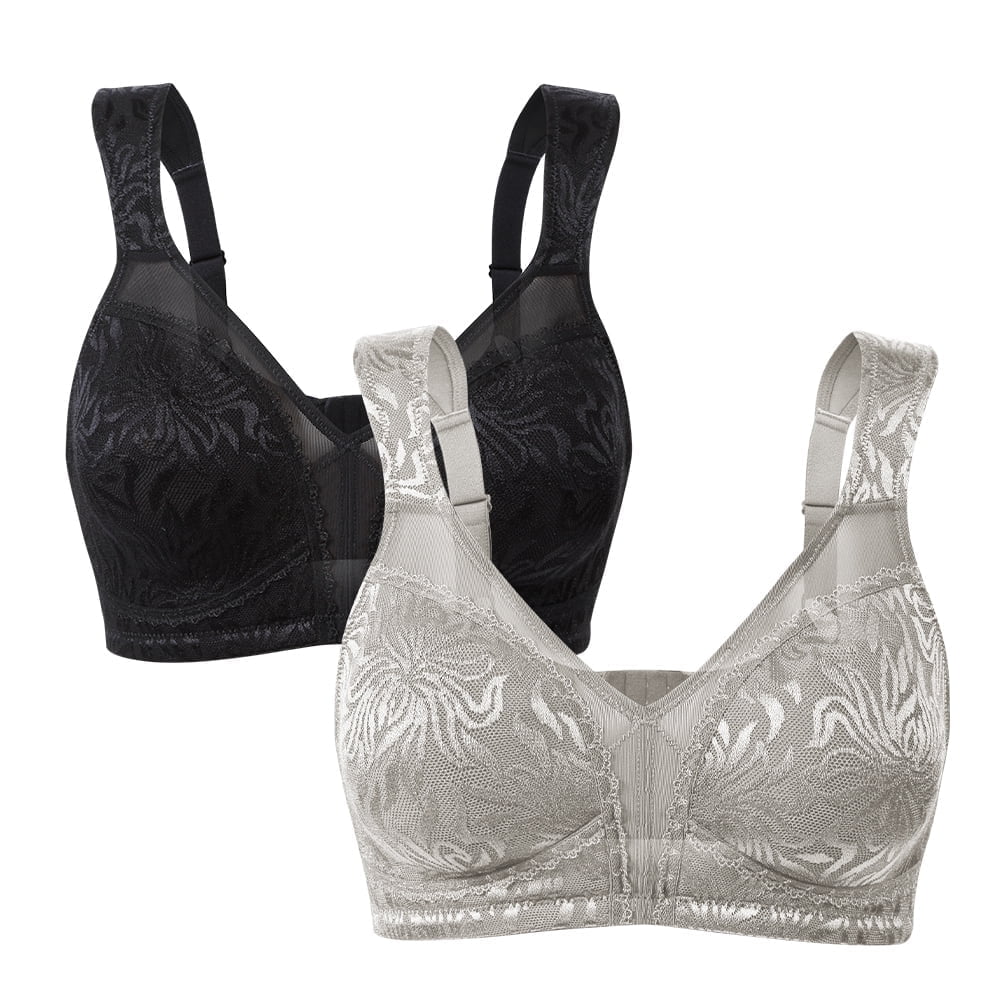 Wingslove Women's Plus Size Bra Full Coverage Minimizer Bra Non Padded ...