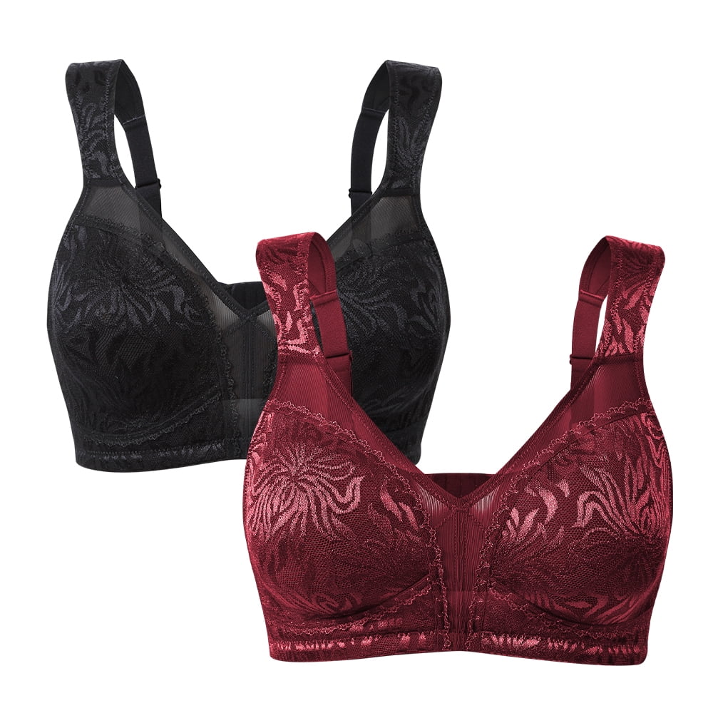 Wingslove Women's Plus Size Bra Full Coverage Minimizer Bra Non Padded ...