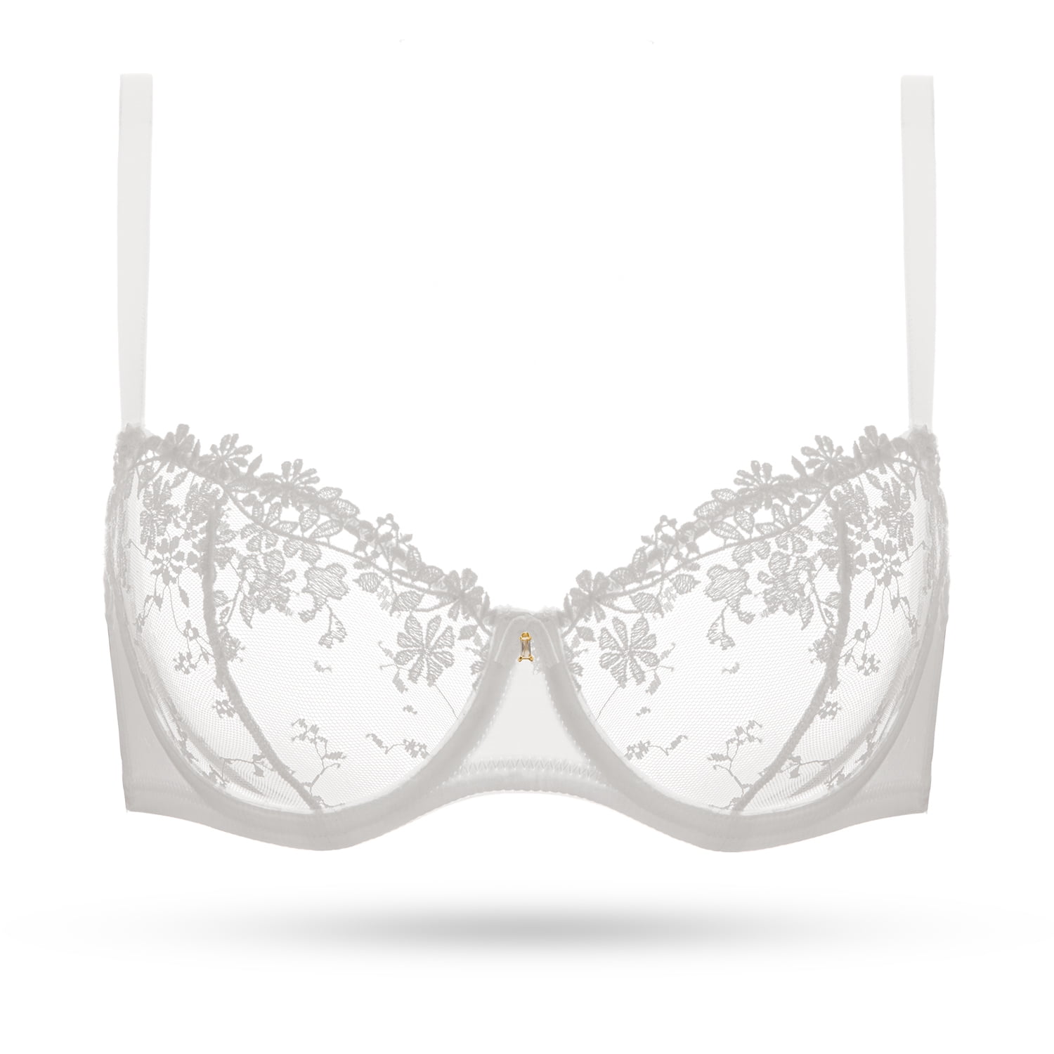 Wingslove Women's Sexy Lace Sheer Bra Demi Mesh Balconette See Through ...