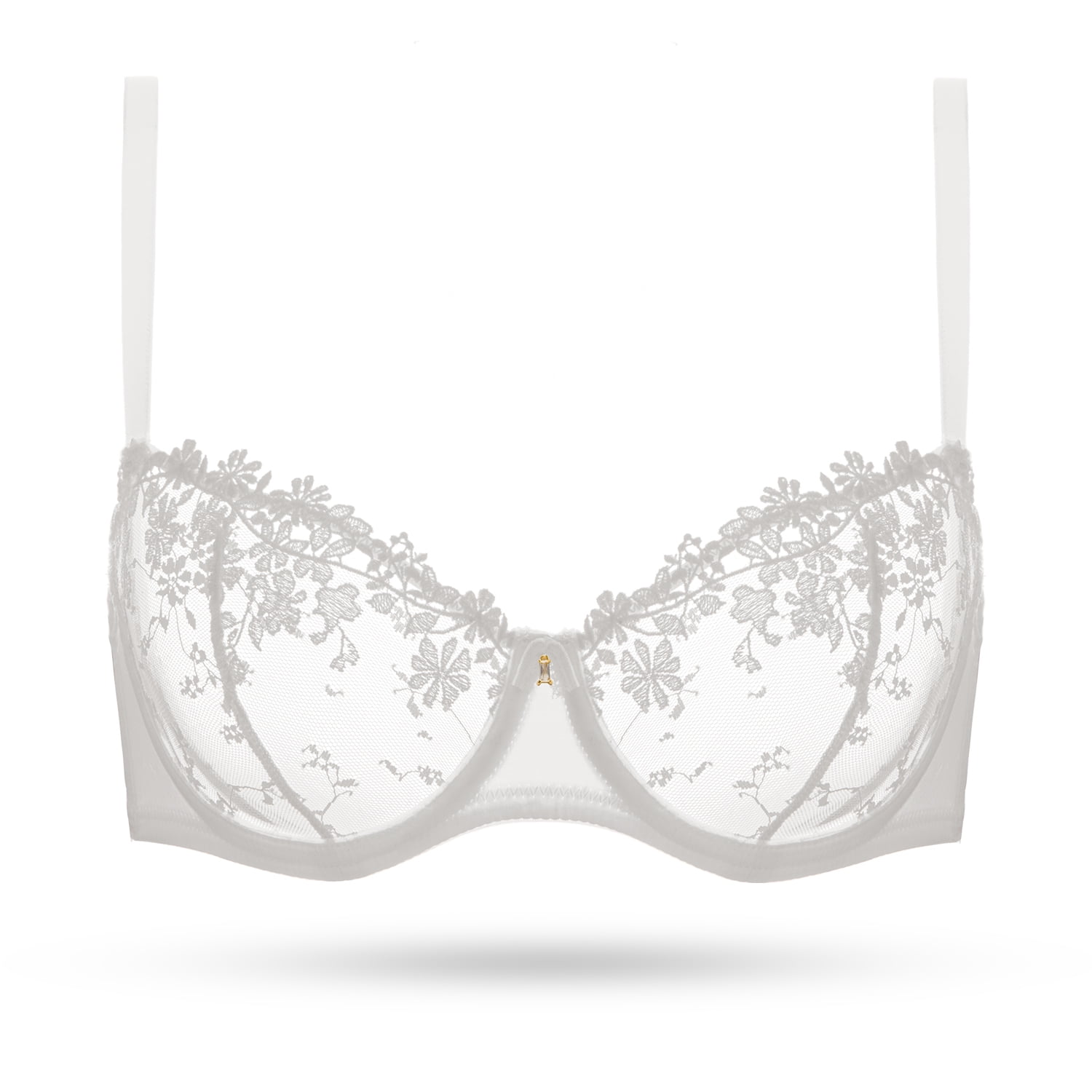 Wingslove Women's Sexy Lace Sheer Bra Demi Mesh Balconette See Through ...