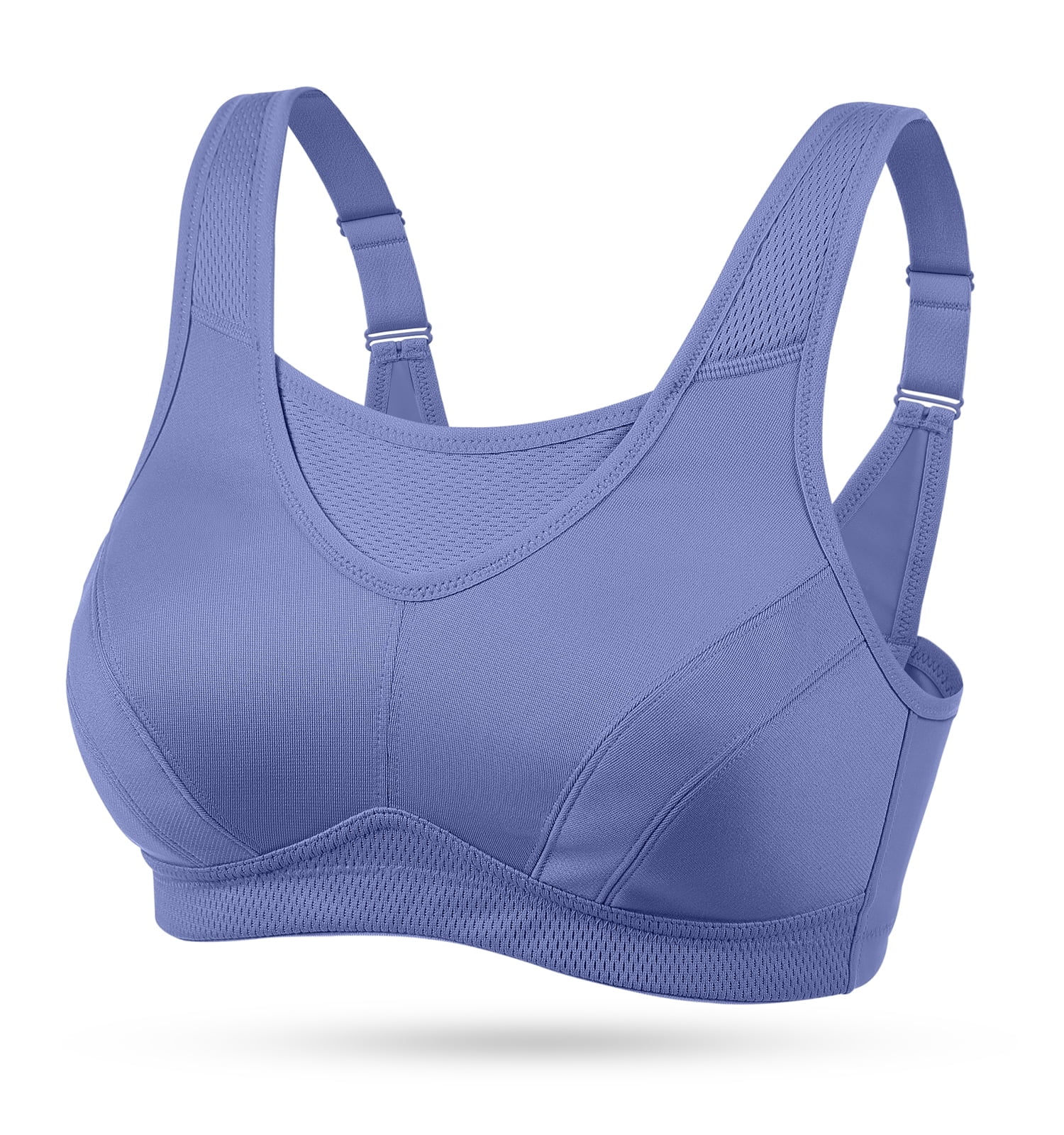Wingslove Women's Sports Bra Full Coverage Wireless Bra Plus Size High ...