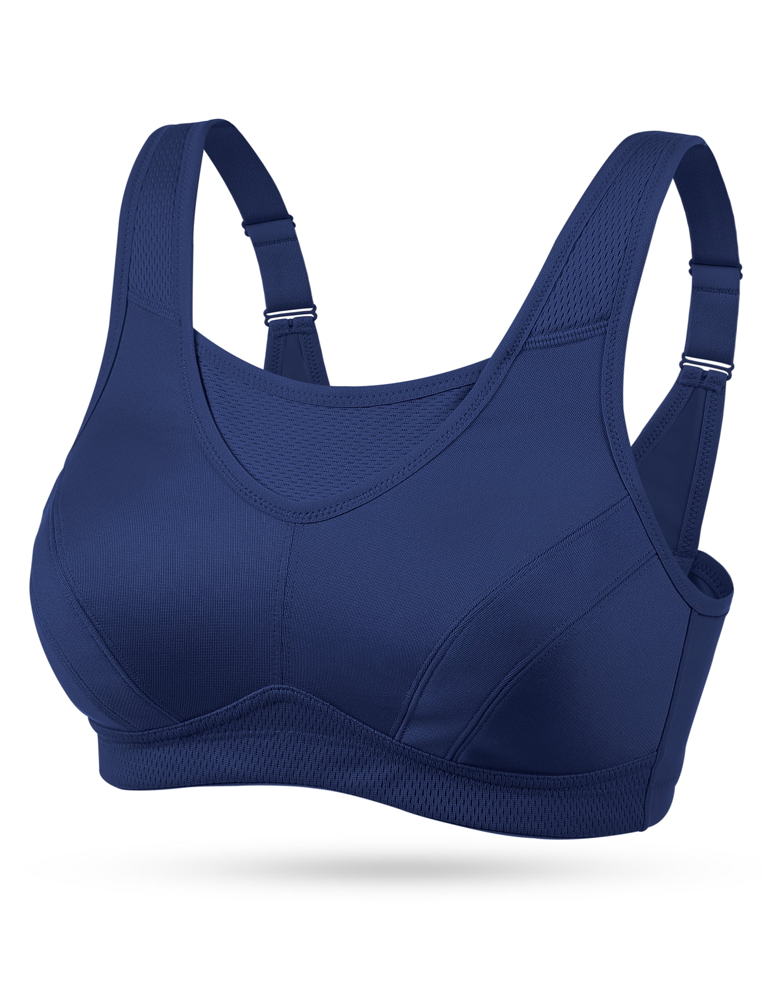 Wingslove Women's Sports Bra Full Coverage Wireless Bra Plus Size High ...