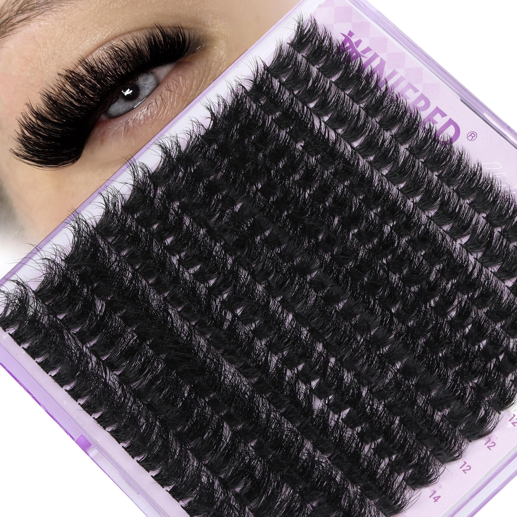 Winifred Lash Clusters Eyelash SSF20 Extensions Wispy Lash Clusters 80D ...