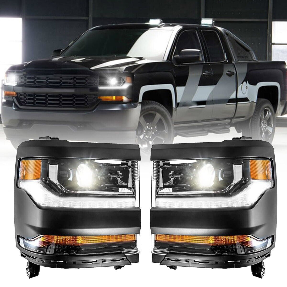 Winjet CTWJ-0706-CR-SQ Taillights Chrome Red Lens Fits 09-14 F-150 ...