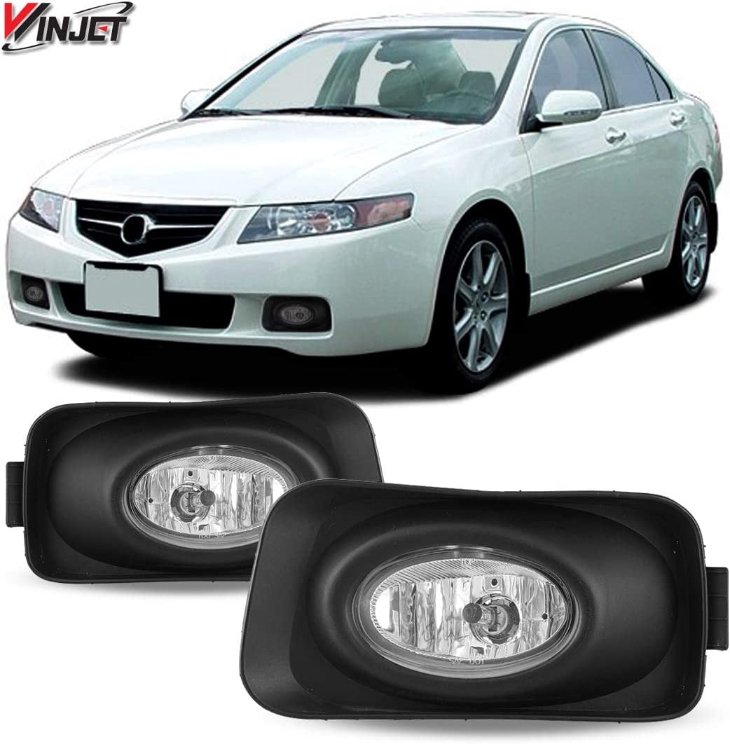 Winjet Fog Lights Lamps for 2004-2005 Acura TSX Clear Lens OEM fitment ...