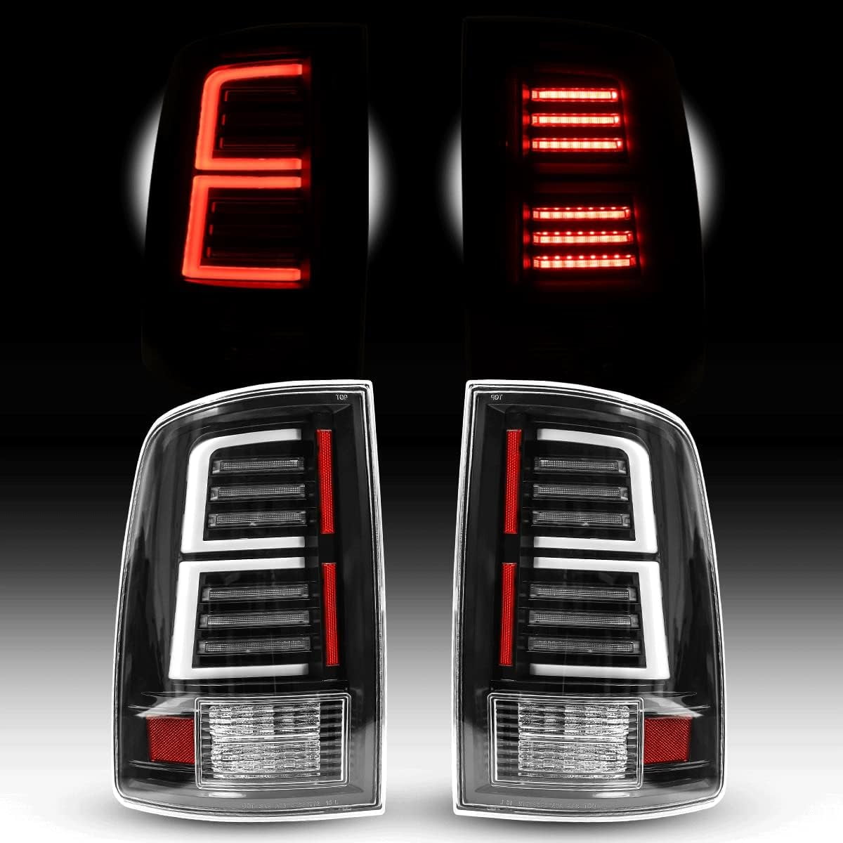 Winjet Full LED Tail Lights for 2009-2018 Dodge Ram 1500 2500 3500 / ...