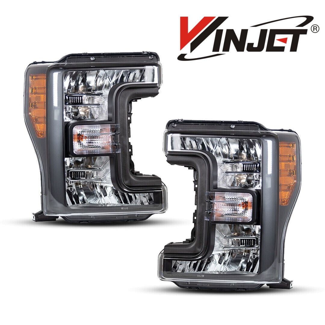 Winjet Headlights Assembly Compatible with 2017 2018 2019 Ford F-250 F ...
