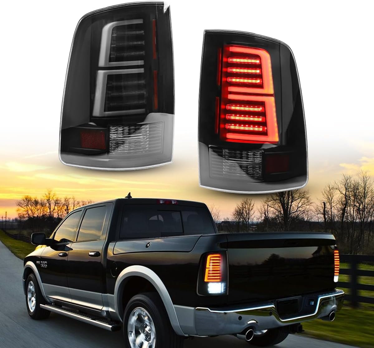 Winjet LED Tail Lights for 2009-2018 Dodge Ram 1500 2500 3500 /2019 ...