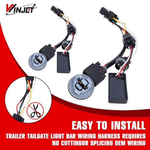 Winjet LED Tail Lights Converter Wire Kit for 2013-2018 RAM 1500/2500 ...