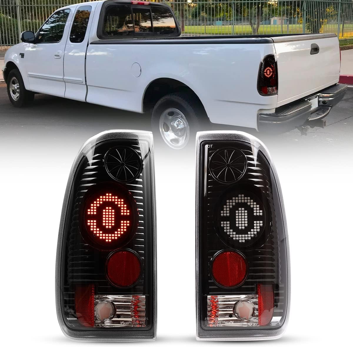 Winjet LED Tail Lights Fit For 1997-2003 Ford F150 & 1999-2007 Ford ...