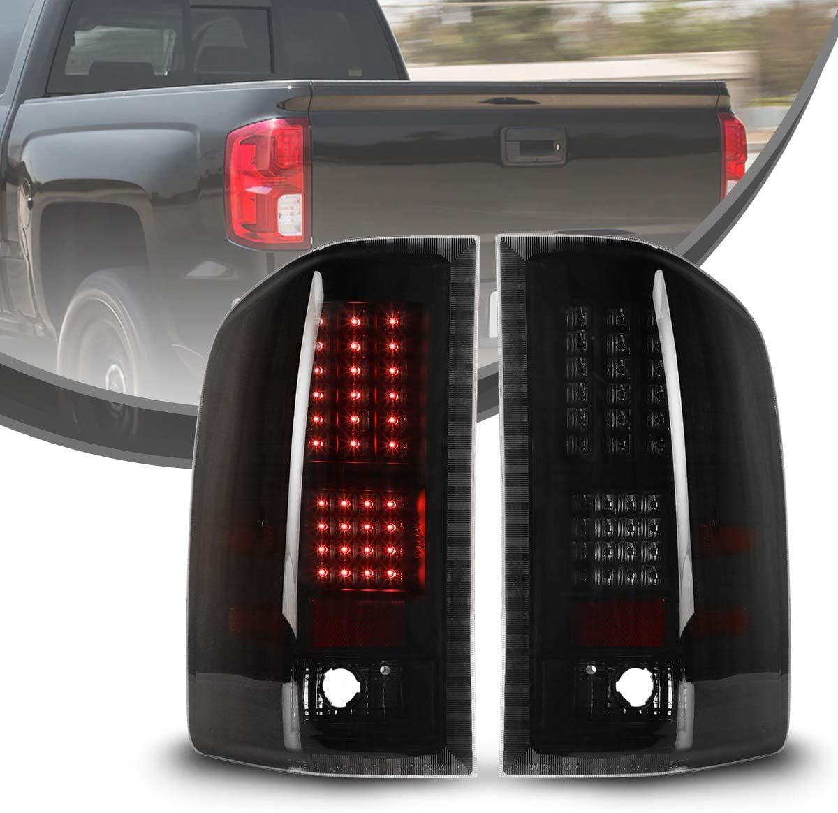 Winjet LED Taillights for 2008-2013 Chevy Silverado 1500/ 2008-2014 ...