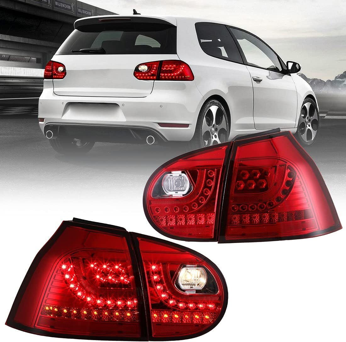 Winjet Led Tail Lights Assembly For 2006-2009 Volkswagen Golf 5/GTI ...