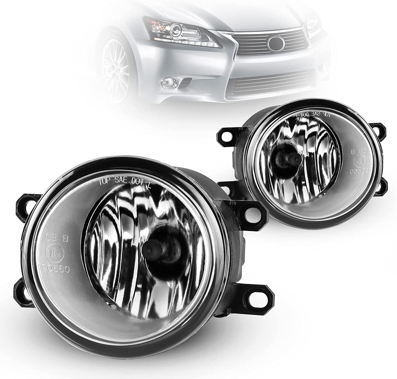 Winjet Pair Fog Lights Compatible with 09-16 Toyota Corolla/ 07-14 ...