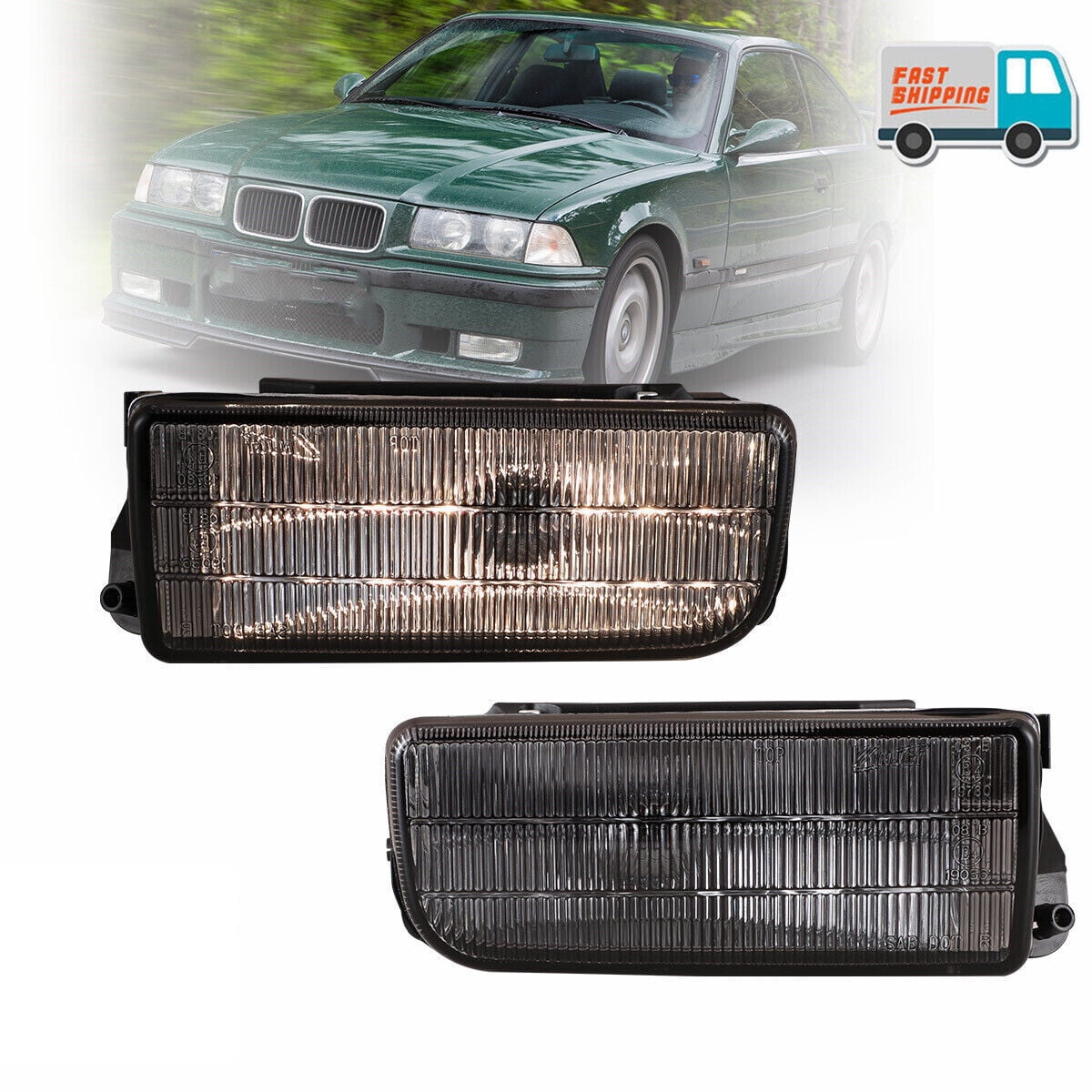 Winjet Pair Fog Lights For 92-99 BMW E36/M3 3 Series Clear Glass Lens W ...
