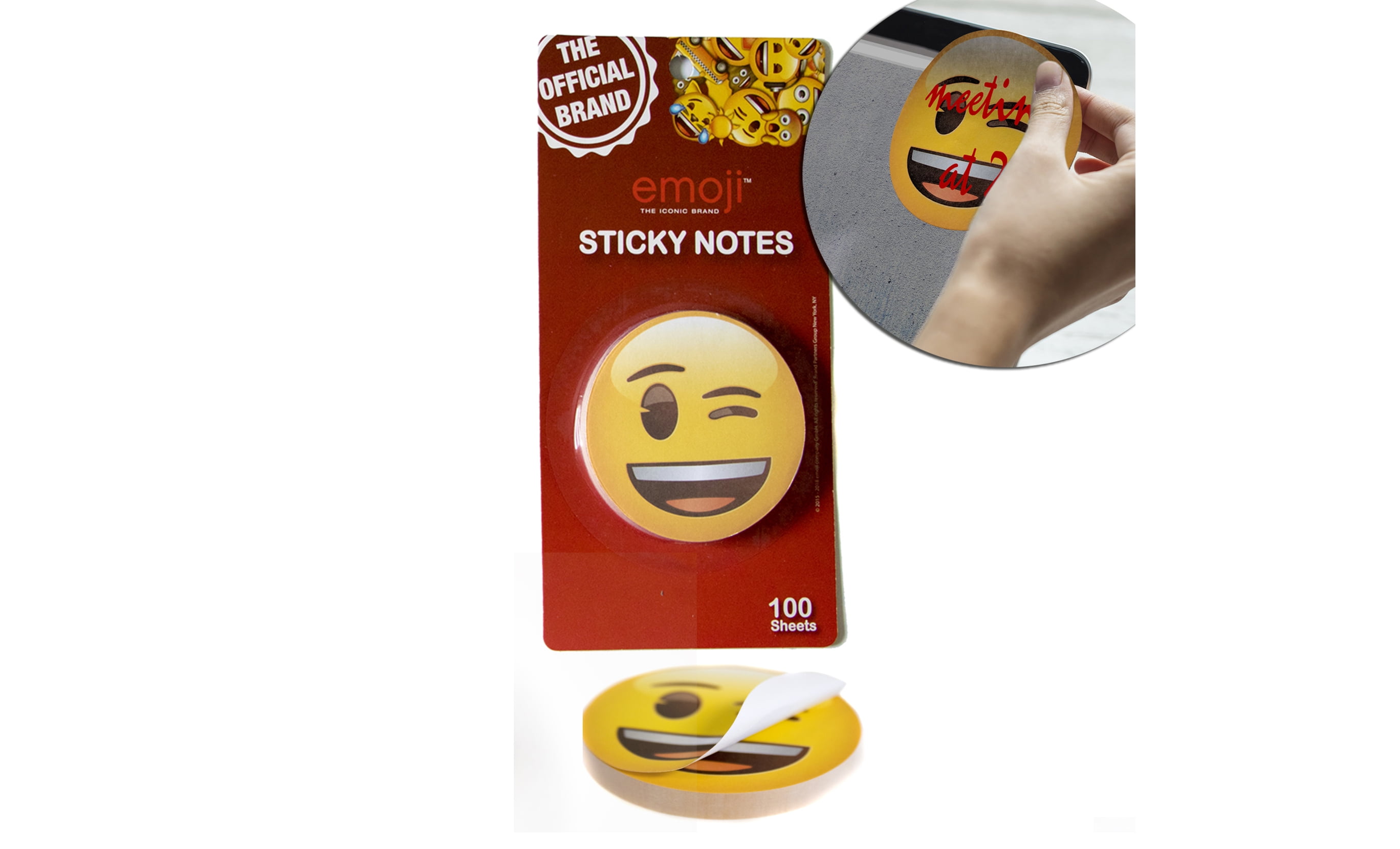 Wink Emoji Sticky Notes - 100 sheets - Walmart.com