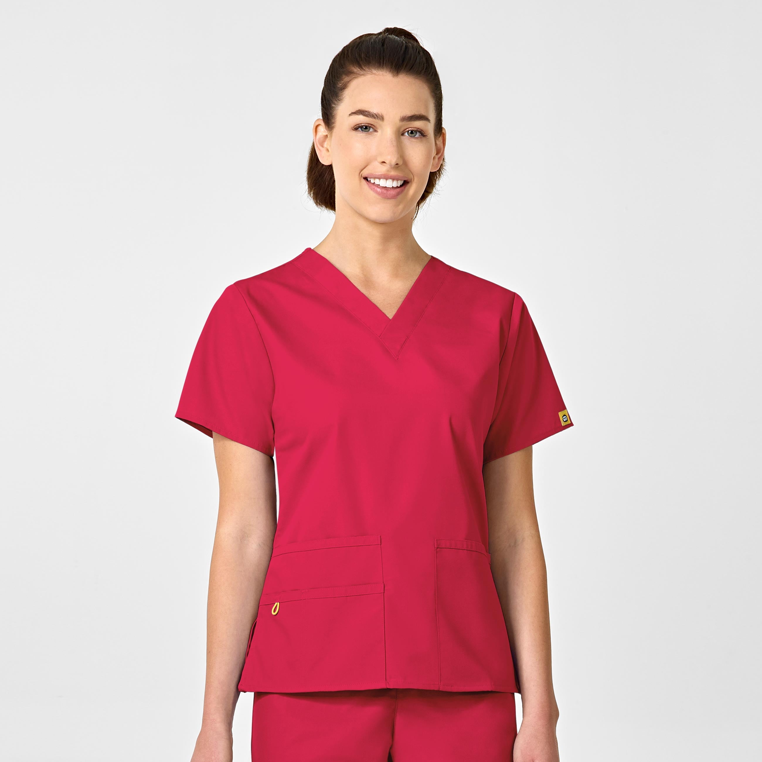 Wink Origins Bravo-Women's V-Neck Scrub Top, Red, XXS Regular - Walmart ...
