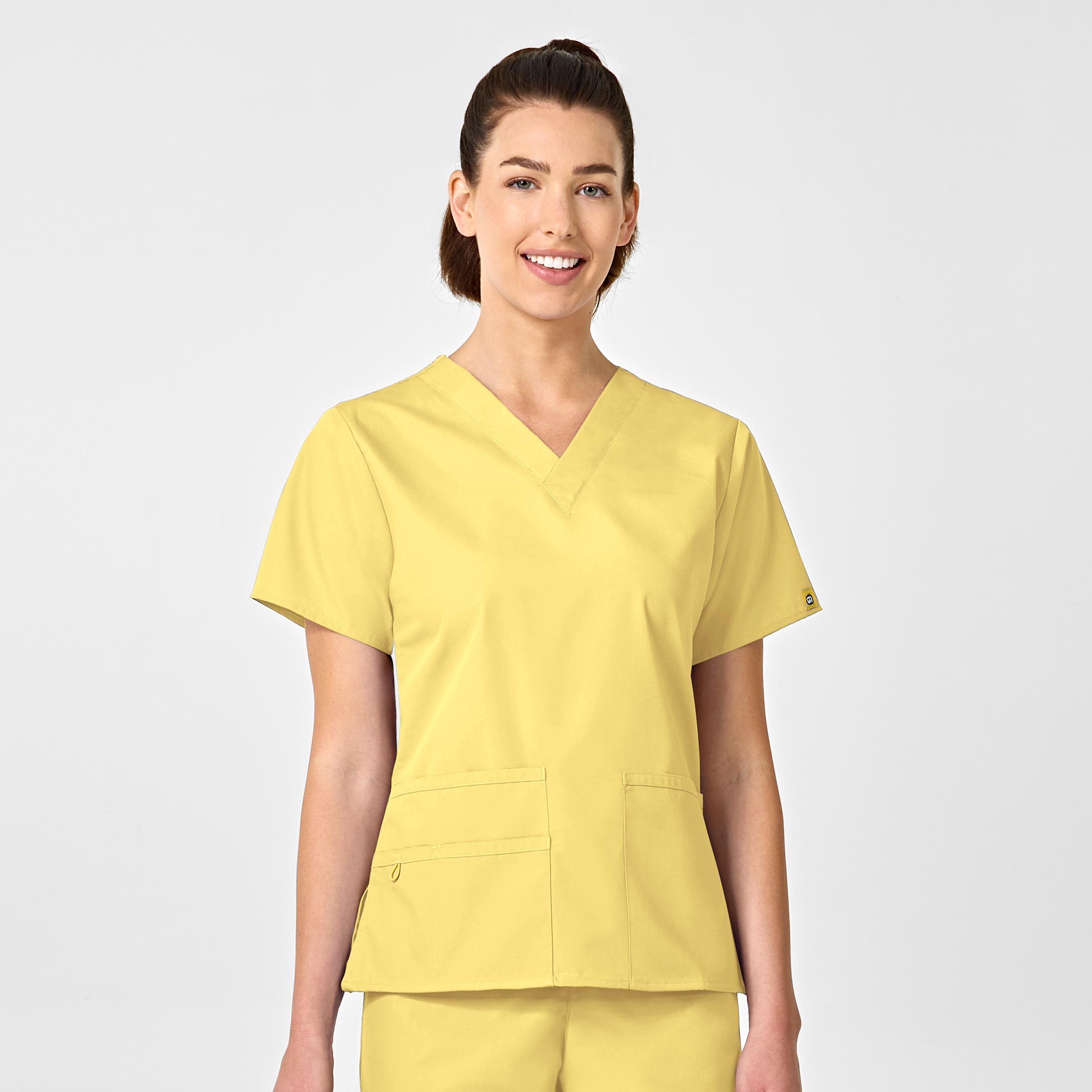 Wink Origins Bravo-Women's V-Neck Scrub Top, Yellow, M Womens - Walmart.com