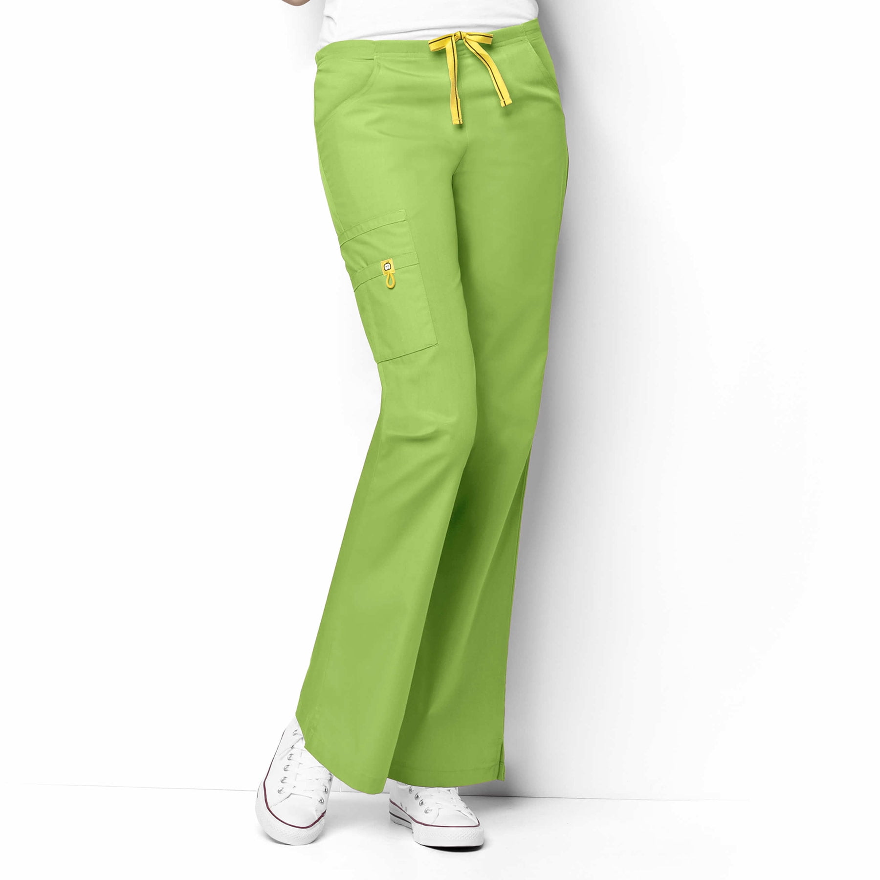 Wink Origins Romeo - Women's Flare Leg Cargo Scrub Pant, Green Apple ...