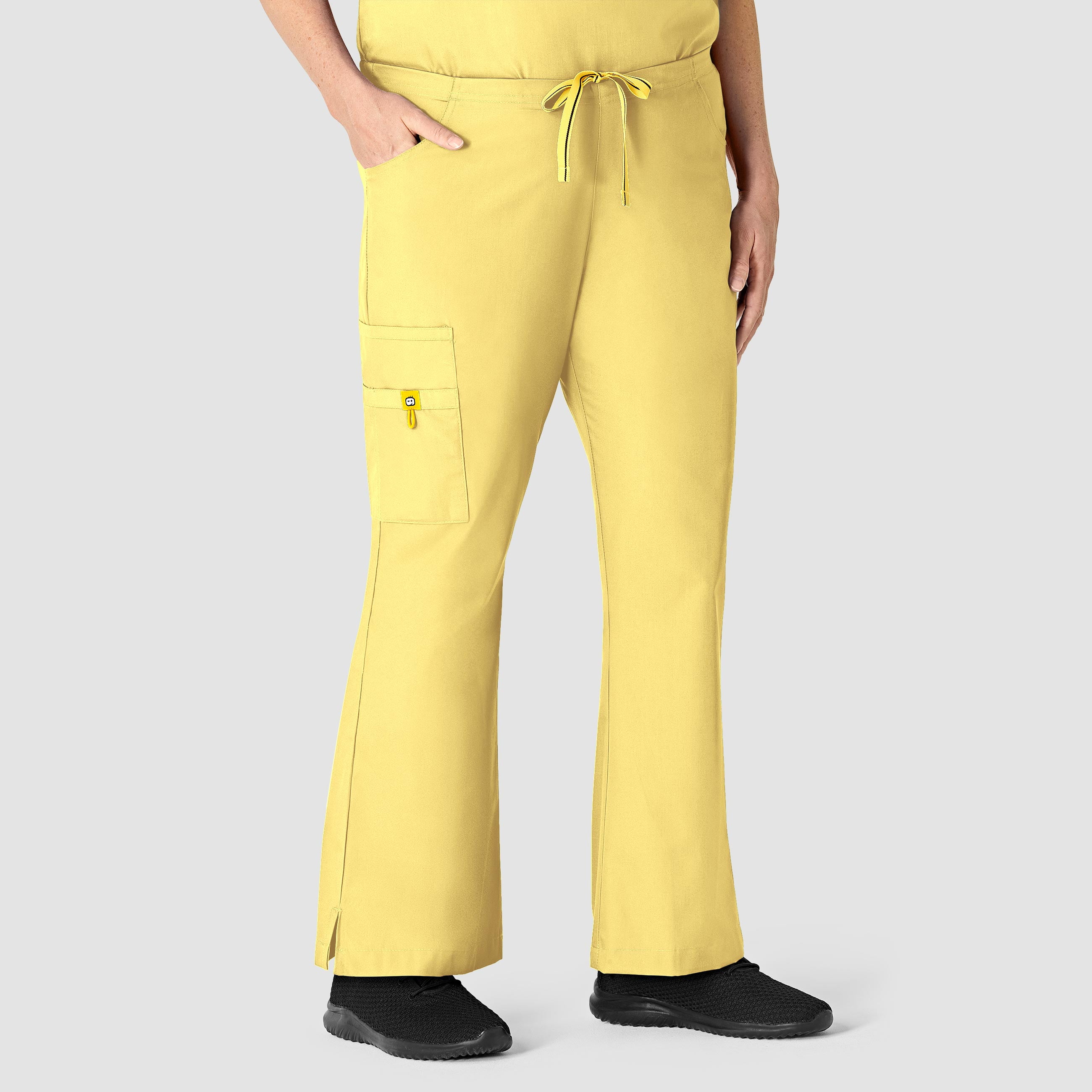 Wink Origins Romeo - Women's Flare Leg Cargo Scrub Pant, Yellow, S Tall ...