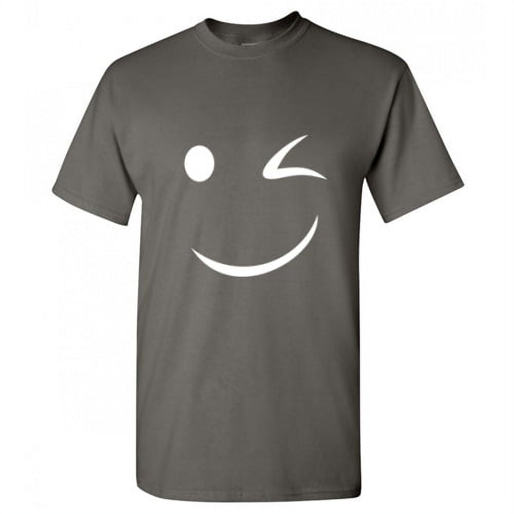 Wink Smile Emotion Humor Graphic Tees Men Hilarious Novelty Funny ...