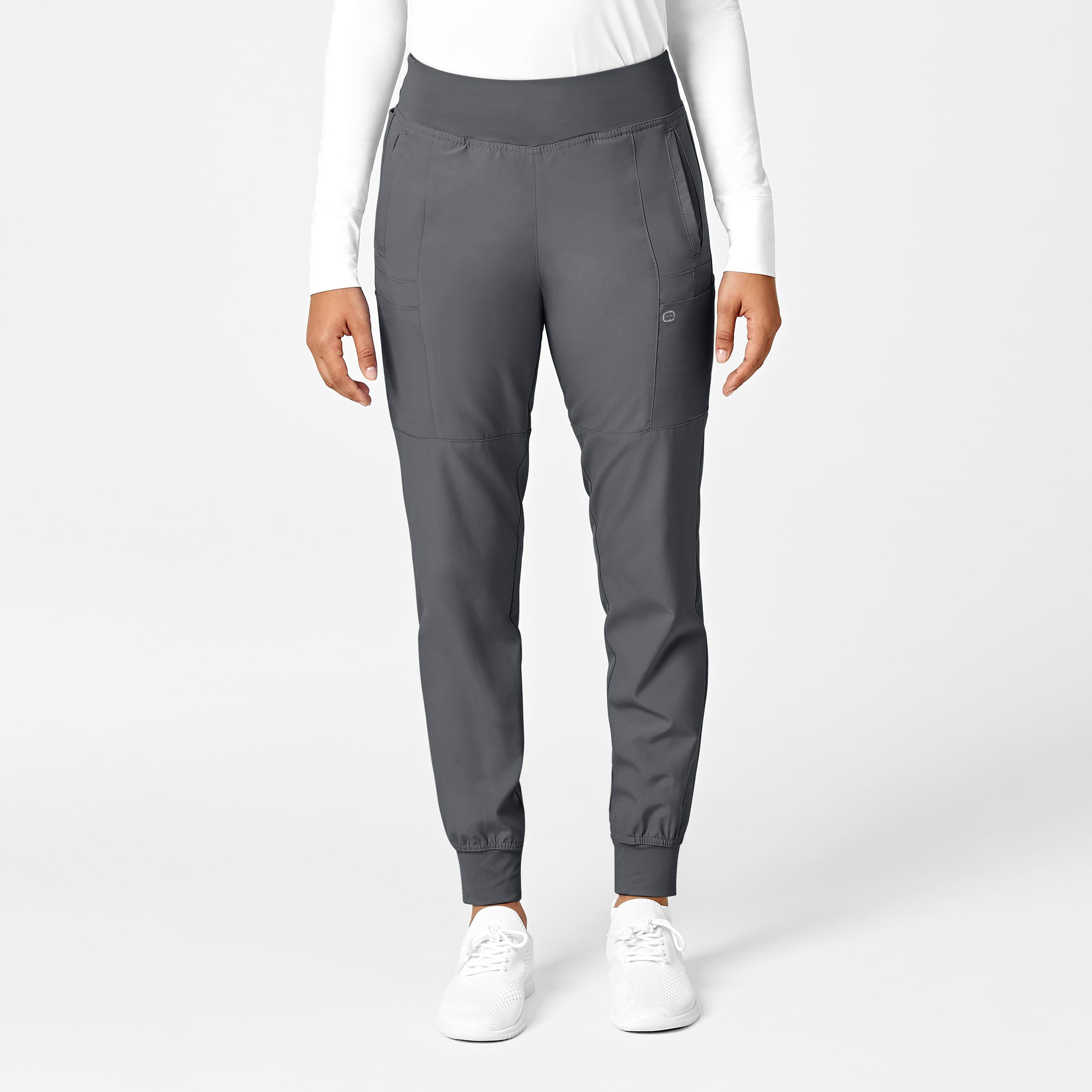 Wink W123 Women's Comfort Waist Cargo Jogger Scrub Pant Tall, Pewter ...