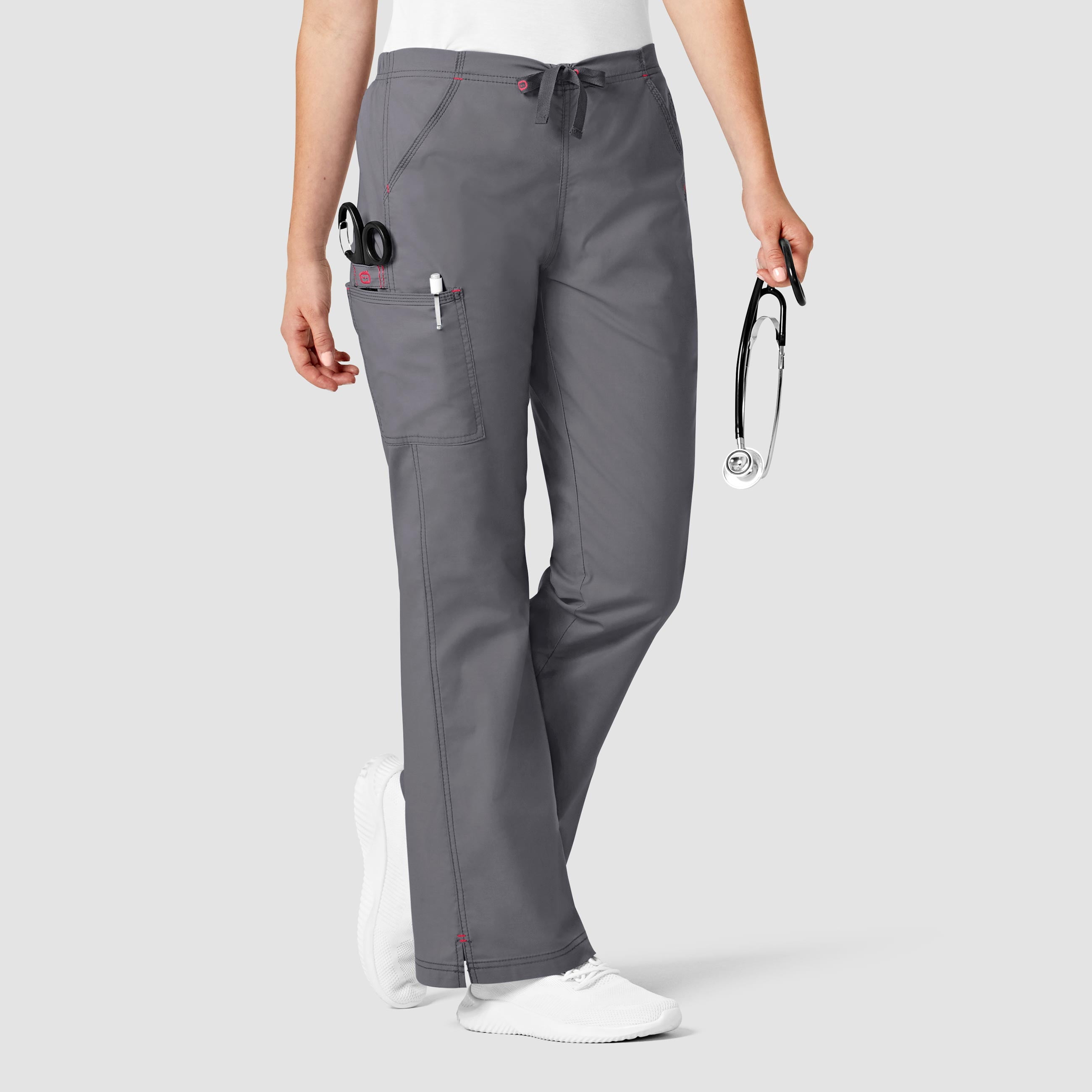 Wink WonderFLEX Grace - Women's Flare Leg Cargo Scrub Pant, Malibu Blue ...