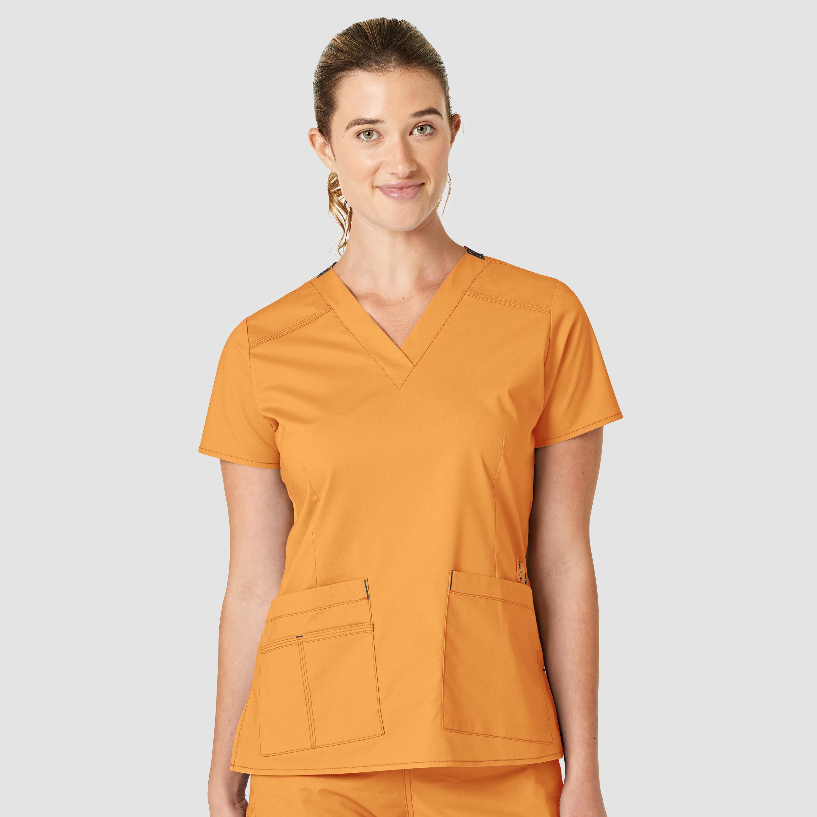 Wink WonderFLEX Women's Verity V-Neck Scrub Top, Mango, S - Walmart.com