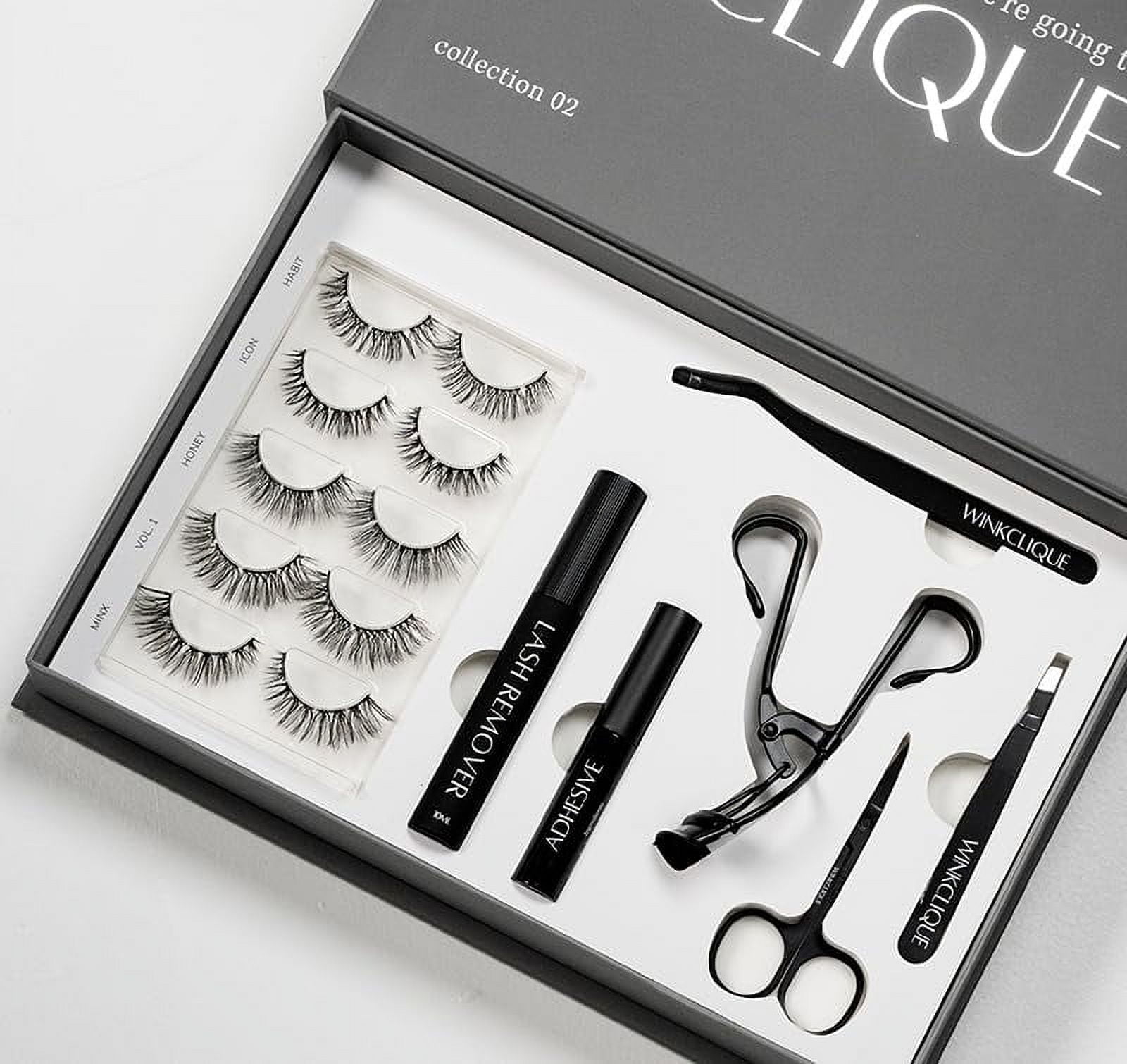 WinkClique Starter Kit - TSF6 Everyday Chic - False Eyelash Complete Kit With Tools and 5 Lash ...