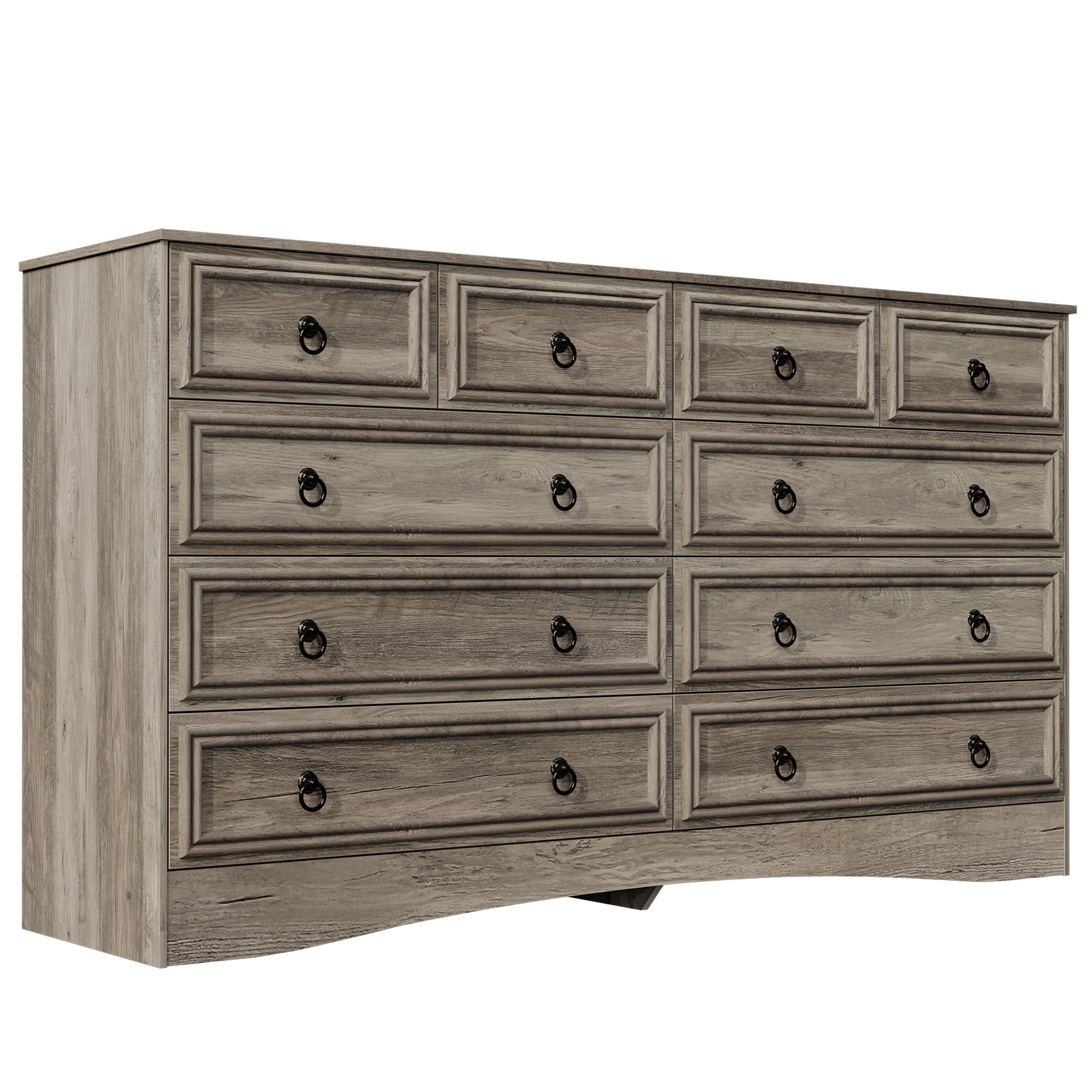 Winkalon Farmhouse 10 Drawer Dresser, 55" Long Dressers for Bedroom ...