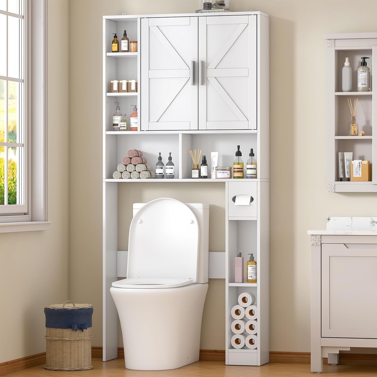 Winkalon Over The Toilet Storage Cabinet, Farmhouse Storage Cabinet ...