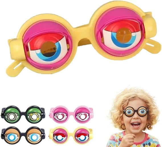 Winking Blinking Glasses, Kinetic Crazy Eyes Glasses Novelty Gag Googly ...