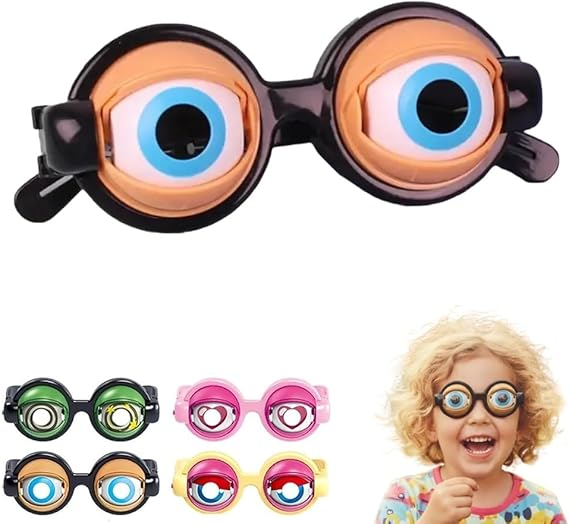 Winking Blinking Glasses, Kinetic Crazy Eyes Glasses Novelty Gag Googly ...