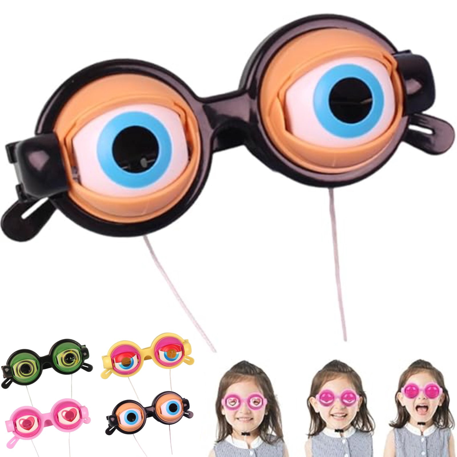 Winking Glasses, Kinetic Crazy Eyes Glasses with Manual Pull-String ...