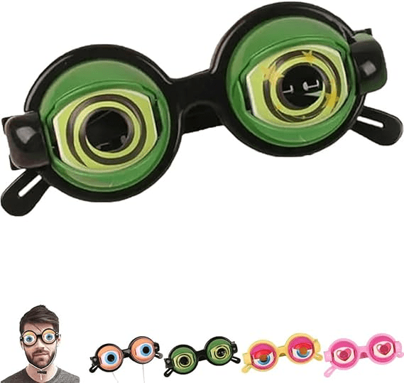 Winking Glasses, Kinetic Crazy Prank Funny Blinking Glasses with Eyes ...