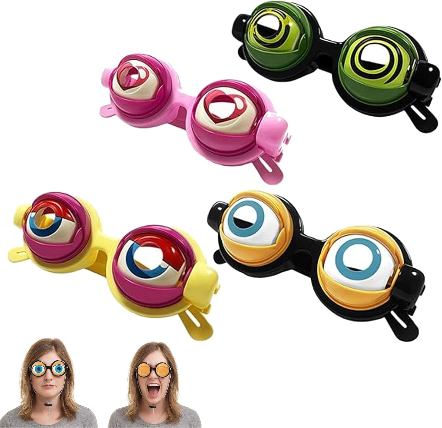 Winking Glasses for Shows & Parties – Kinetic Crazy Eyes Glasses with ...